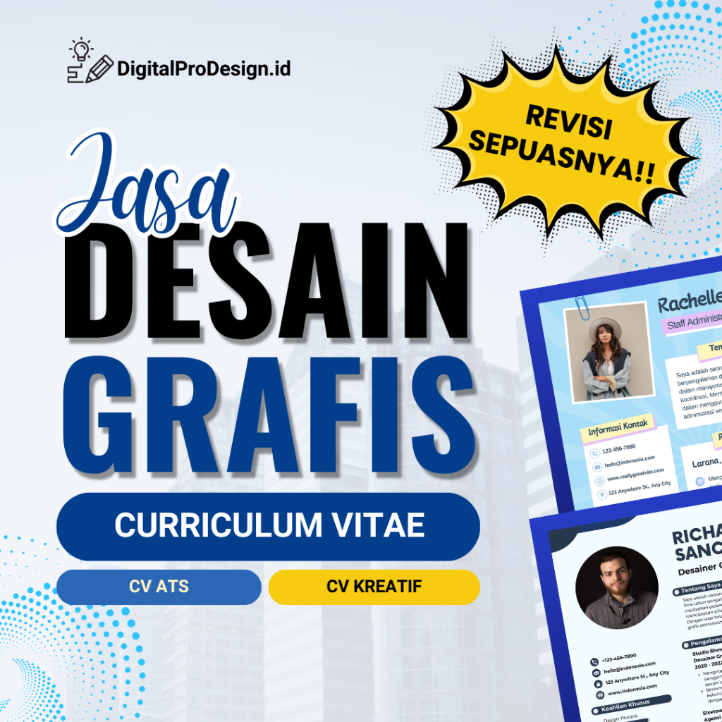 Jual Desain CV / CV Kreatif / CV ATS / Jasa Desain CV Curriculum Vitae ...