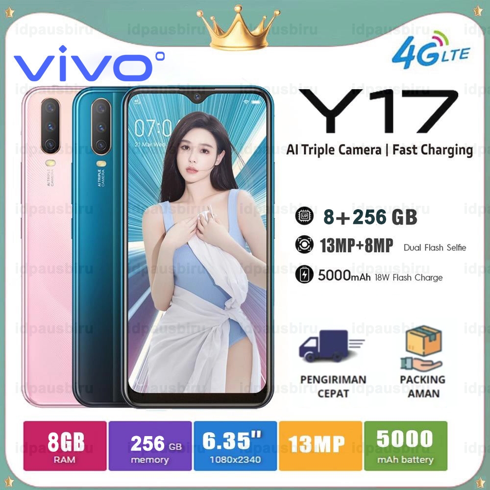 Jual hp vivo Y17 ram8 256GB 6.35-inch hp smartphone Fullset dengan AI ...