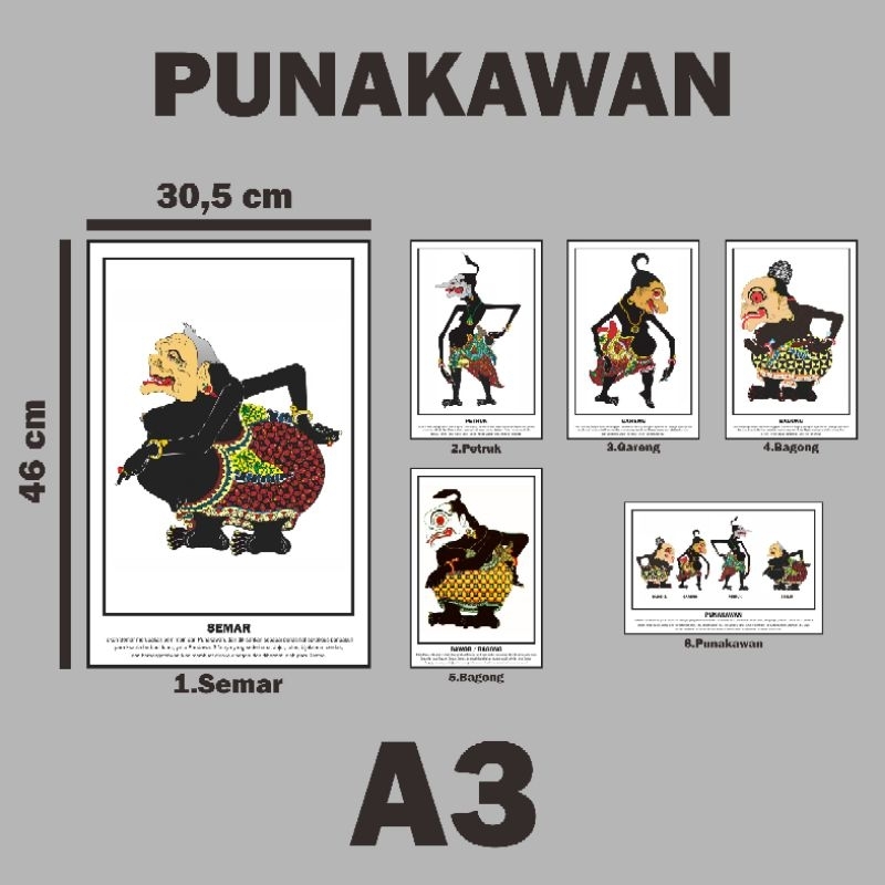 Jual Poster Wayang Punakawan (A3) | Shopee Indonesia
