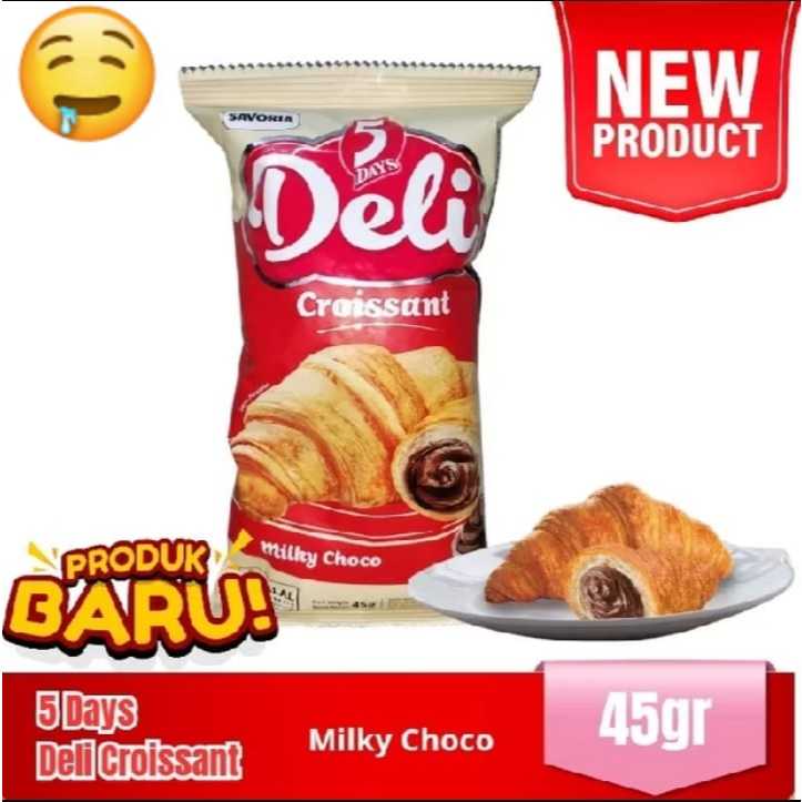 Jual ROTI DELI CROISSANT5 DAYS MILKY CHOCO / HAPPY BERRY 45GRAM ...