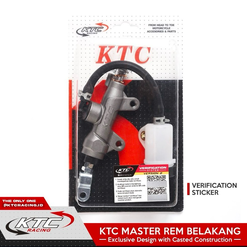 Jual Tonjokan master rem belakang KTC RACING new design 2025 original universal motor | Shopee ...