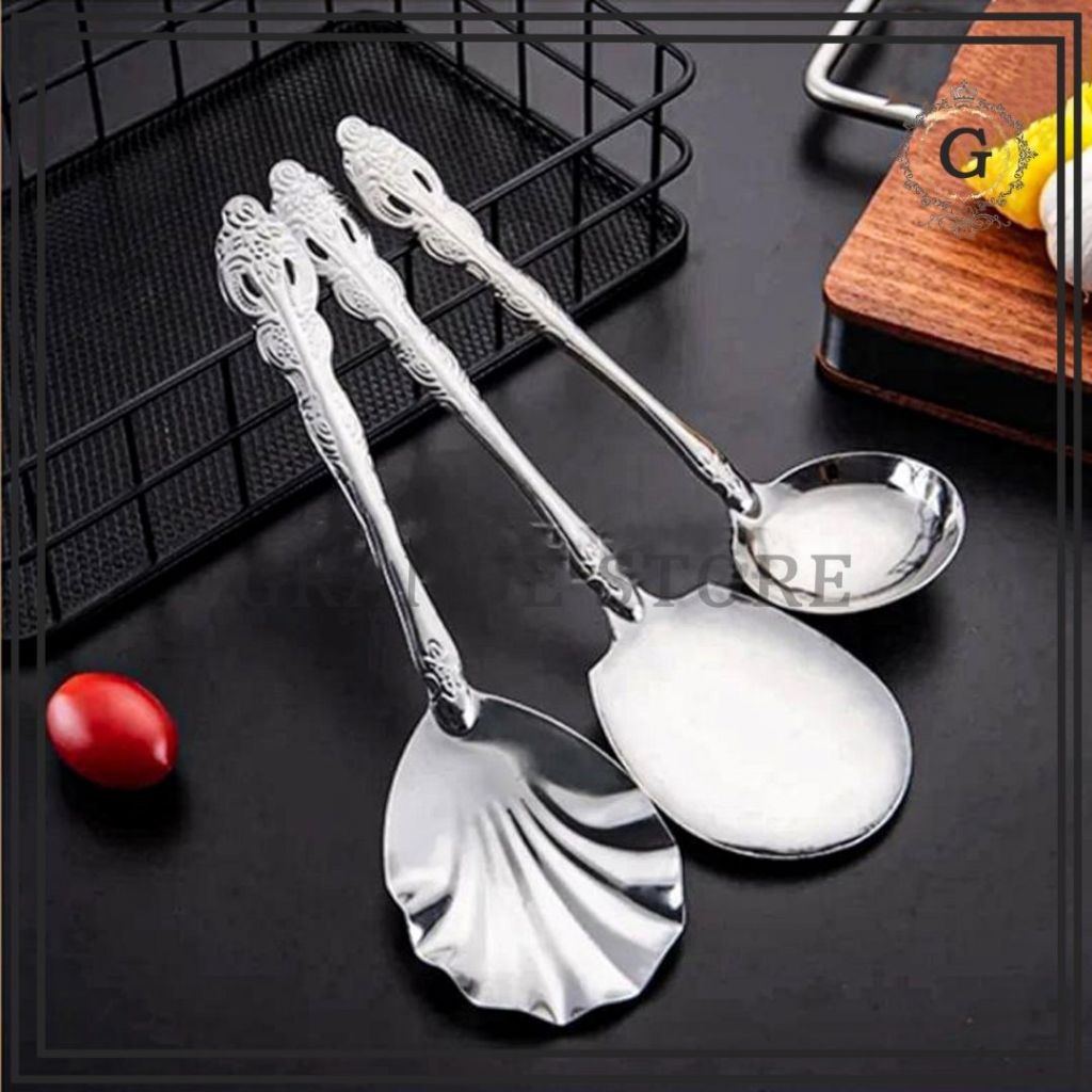Jual GRANDE SENDOK IRUS SAYUR PRASMANAN KERANG WAYANG STAINLESS STEEL ...