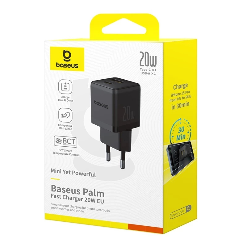 Jual Baseus Palm 20W EU Kepala Charger Dual Port Type-C & USB-A Fast ... Jual Baseus Palm 20W EU Kepala Charger Dual Port Type-C & USB-A Fast ...
