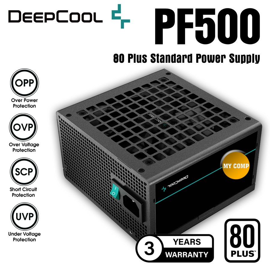 Jual Deepcool PF500 80 Plus Power Supply PSU ATX 500W 80+ Pure | Shopee Indonesia