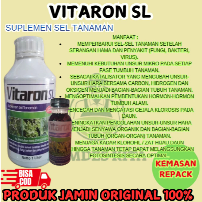 Jual VITARON SL 100 Ml Suplemen Sel Tanaman memperbarui sel tanaman ...