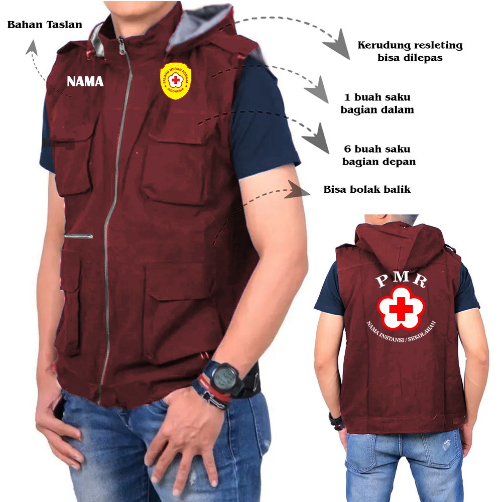 Jual JAKET ROMPI PMR (PALANG MERAH REMAJA) BAHAN PARASUT DISTRO / FREE ...