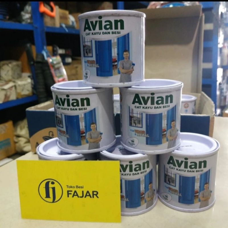 Jual Cat minyak kayu dan besi 100 cc Avian kaleng kecil | Shopee Indonesia