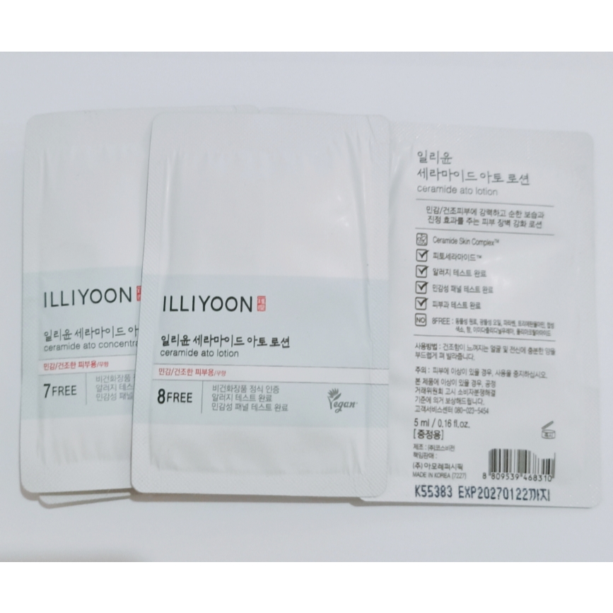 Jual ILLIYOON ceramide ato lotion sample sachet 5ml | Shopee Indonesia