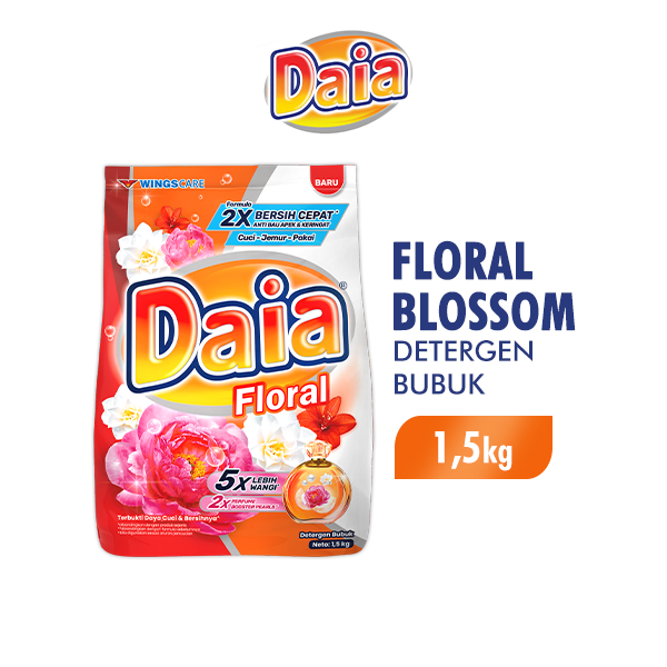 Jual Daia Deterjen Bubuk Floral Blossom 1,5 kg | Shopee Indonesia