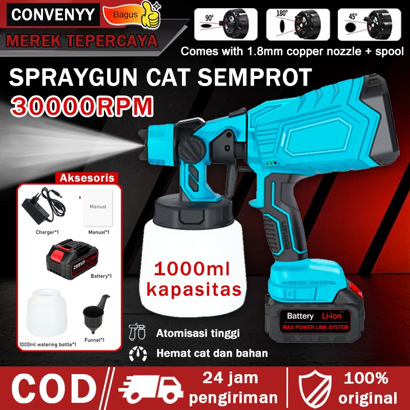Jual Convenyy Spraygun cat semprot Alat semprot cat listrik cordless ...