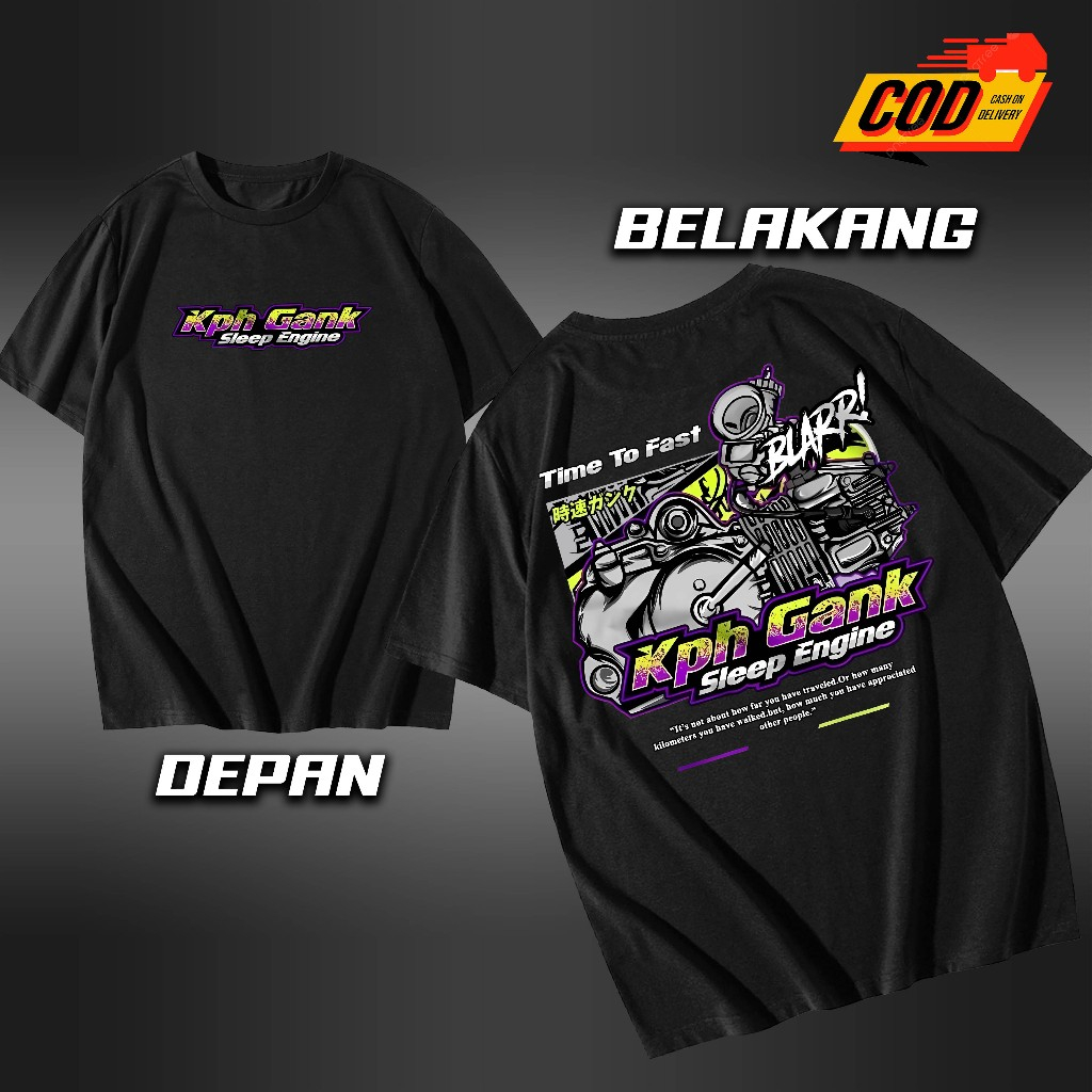 Jual Kaos Racing KPH Gank Sleep Engine Time To Fast Baju Distro Mekanik ...