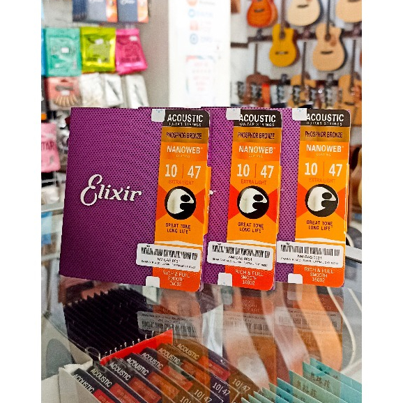 Jual ORIGINAL ELIXIR Senar Elixir Akustik 11002 10-47 Nanoweb Original ...