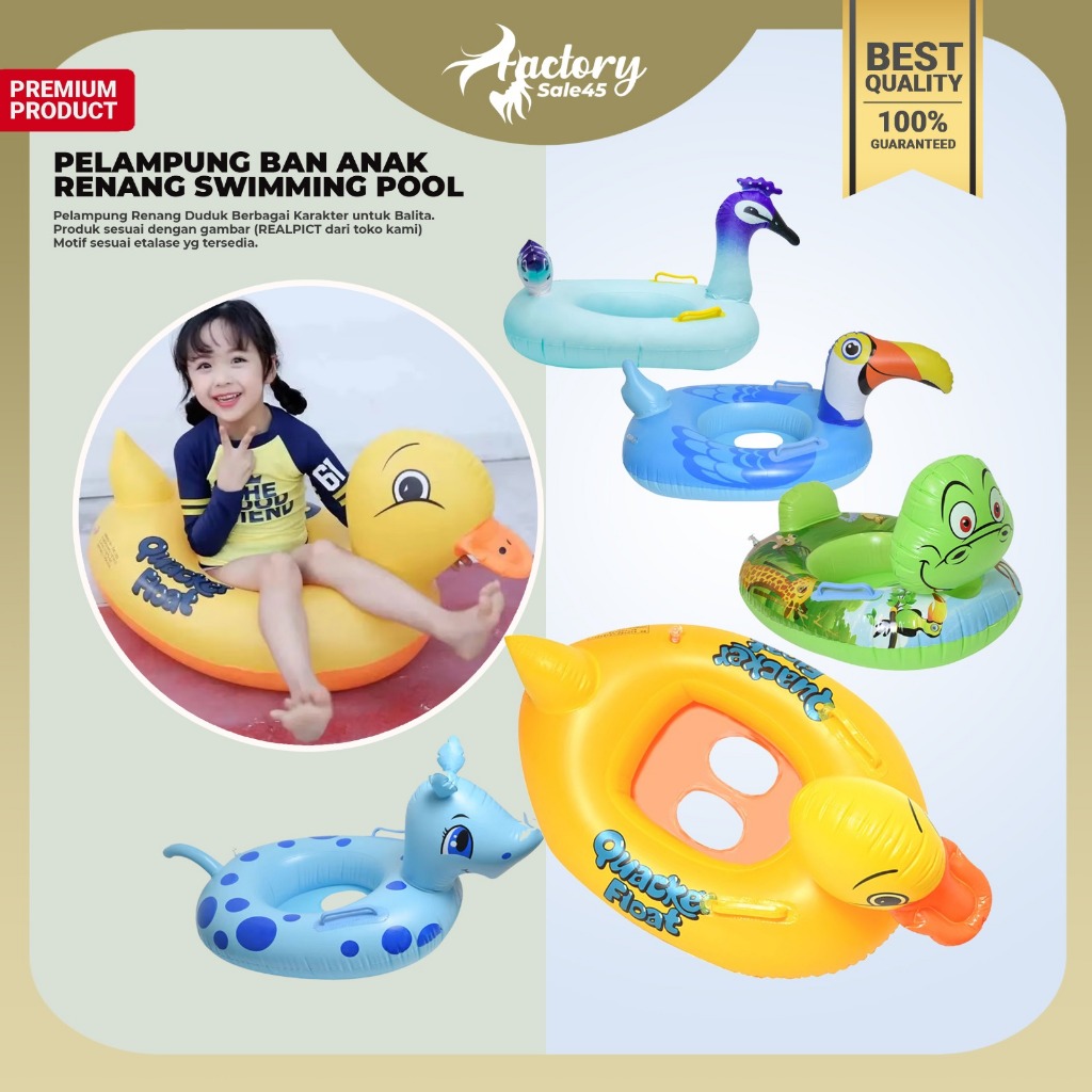Jual Ban Renang Anak Karakter Quacker Float Children Pool Pelampung ...
