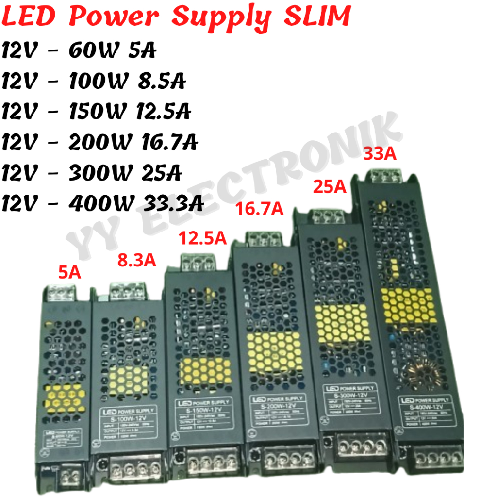Jual Power Supply Slim Adaptor Switching LED 12V Adaptor CCTV - 12V ...