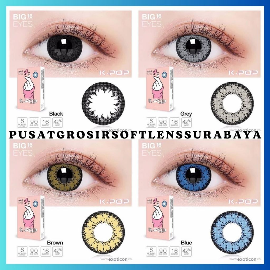 Jual SOFTLENS X2 KPOP 16 MM BIG EYES NORMAL GROSIR ///// SOFLEN ...