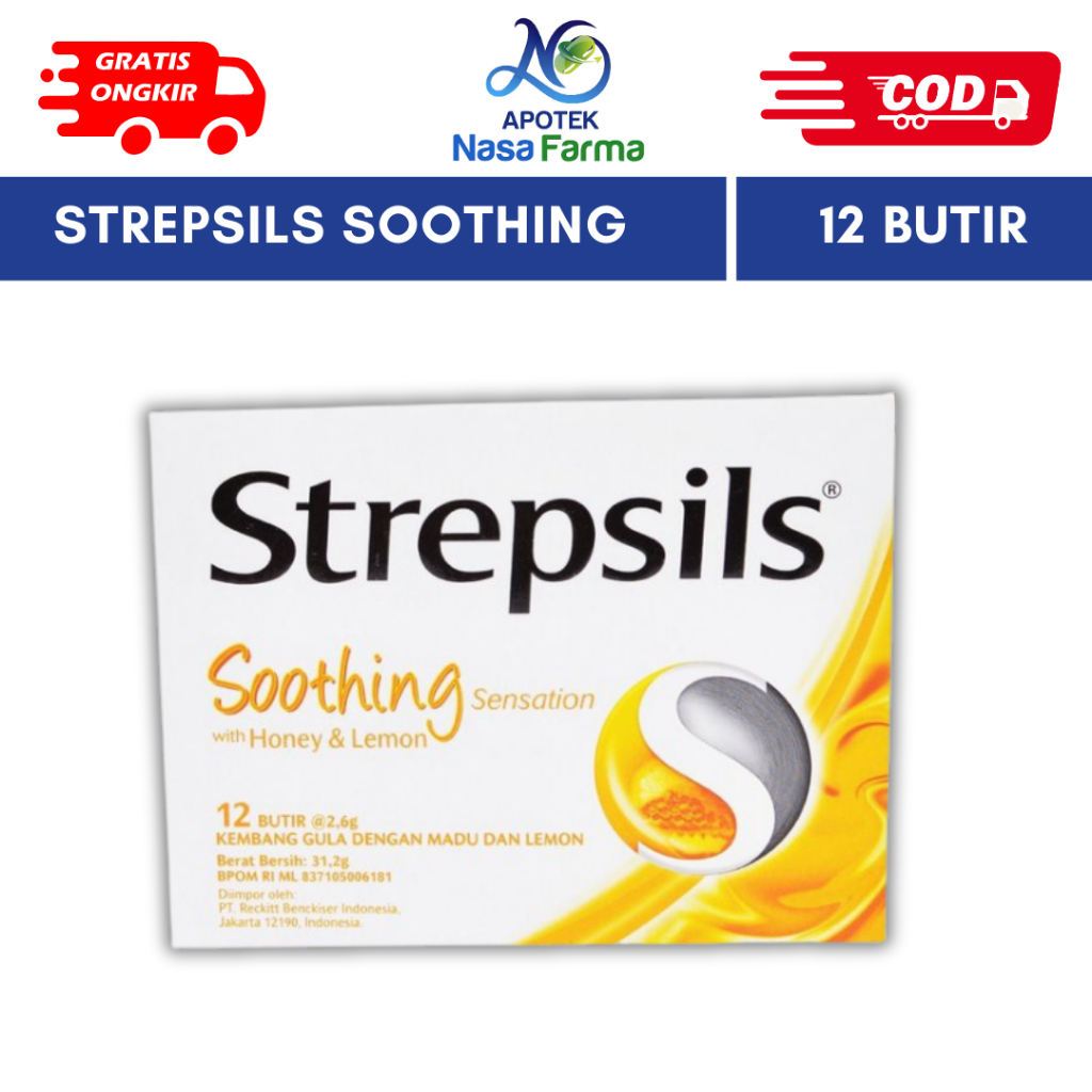 Jual Strepsils Soothing Honey Lemon Box @12 Butir - Permen (Tablet ...