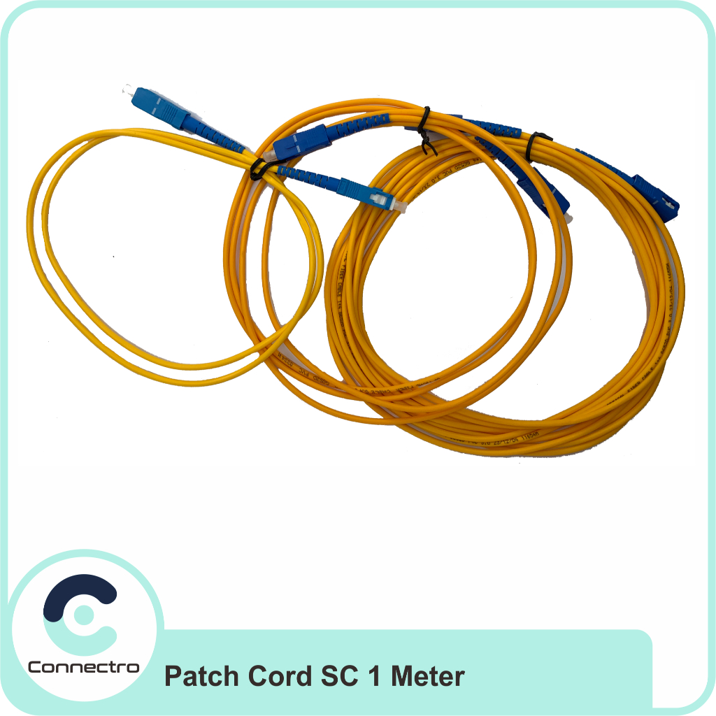 Jual Kabel Fiber Optic Patch Core Warna Kuning 1M FO Patch Cord Single Mode SC-SC 1PCS | Shopee ...