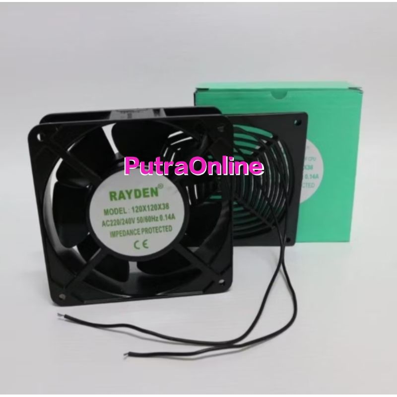 Jual KIPAS FAN AC RAYDEN 12CM AC 220/240V FAN RAYDEN 12 X 12 X 3,8 CM ...