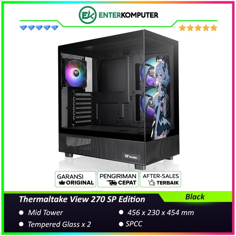Jual Thermaltake View 270 SP Edition Black Mid Tower Case | Shopee ...