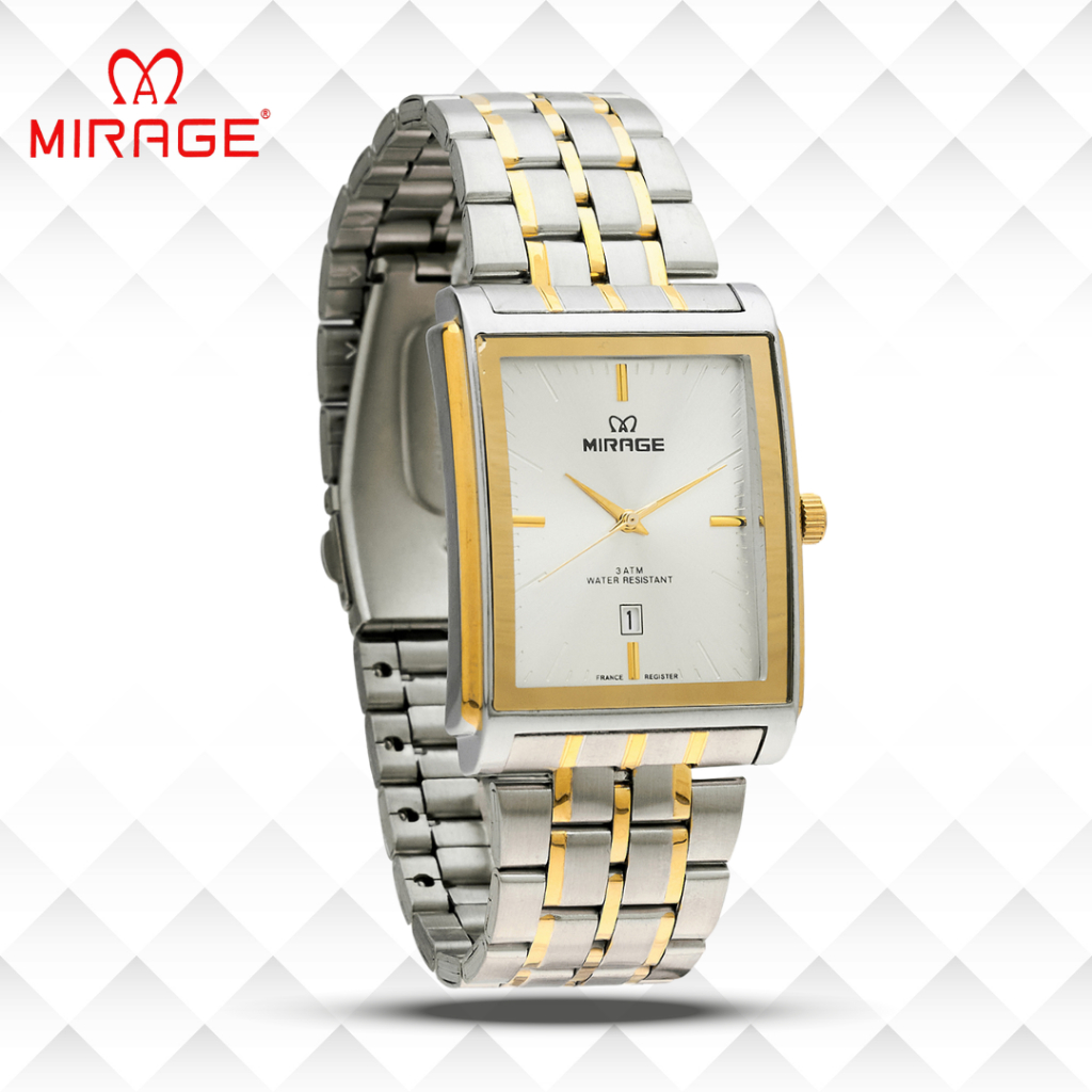 Jual Mirage Jam Tangan Pria Analog 8577 M Silver Gold Original ...