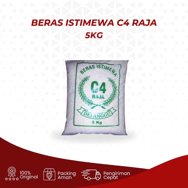 Jual Beras Premium C4 Hijau Kemasan 5kg | Shopee Indonesia
