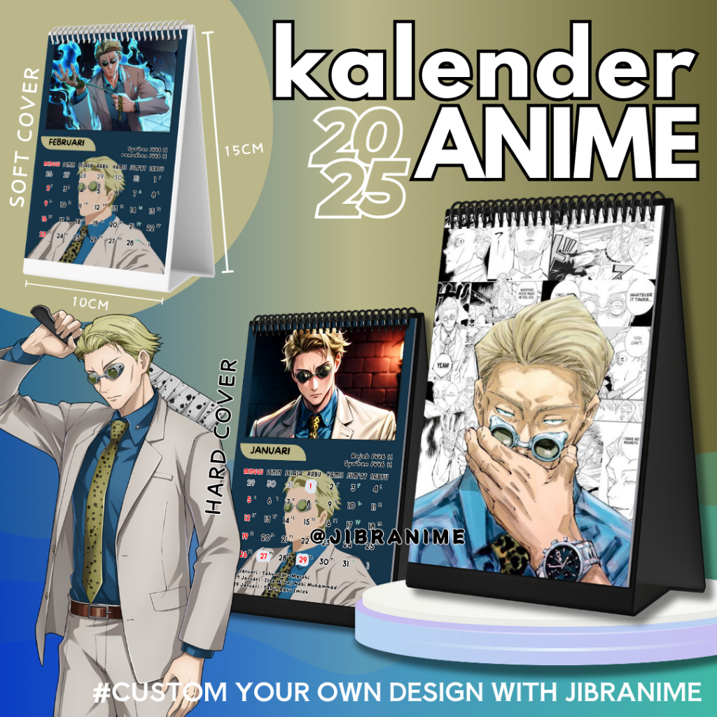 Jual Calendar / kalender meja 2025 anime Nanami Jujutsu Kaisen / Custom ...