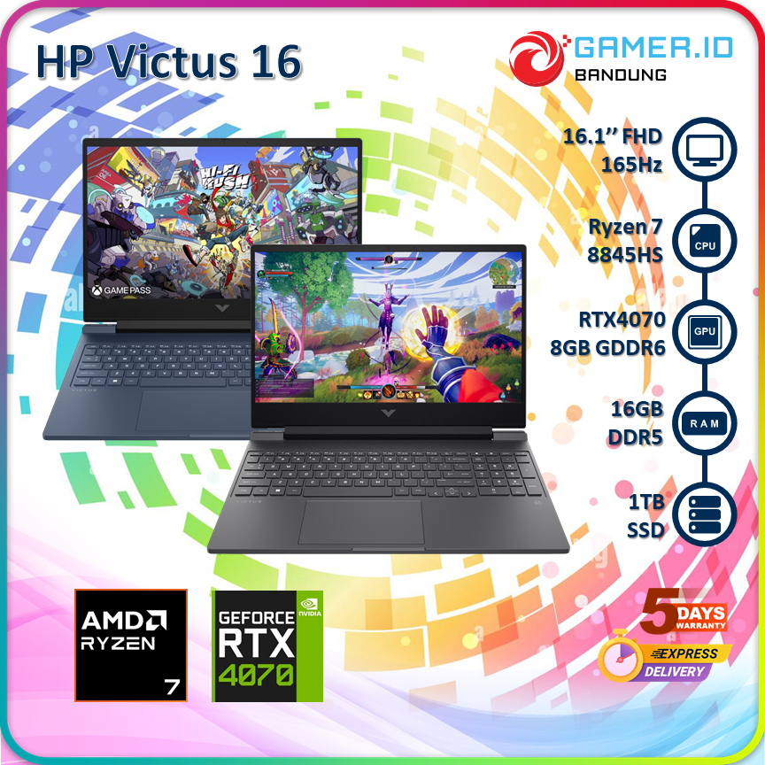 Jual HP VICTUS 16 RYZEN 7 8845HS RTX4070 16GB 1TB 16.1" FHD IPS 165Hz ...