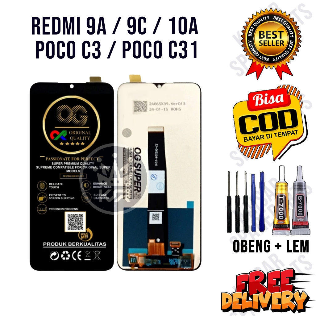 Jual Lcd Touchscreen REDMI 9A / 9C /10A / POCO C3 / POCO C31 Original OEM Quality Lcd ...
