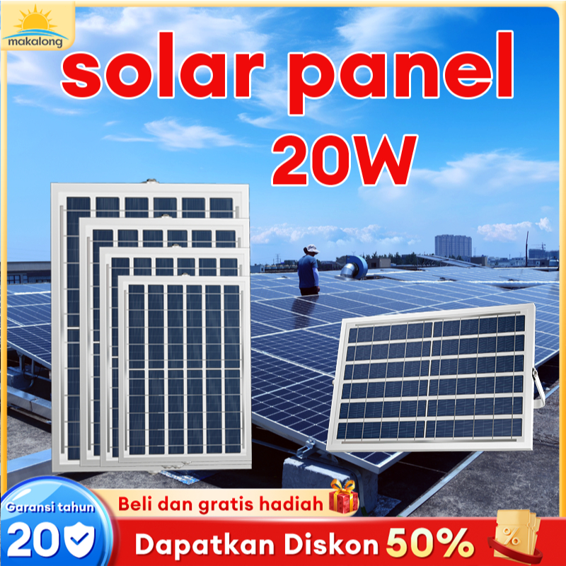 Jual 【garansi 20 Tahun】 20W Solar Panel Mono Pv Module Papan Solar ...