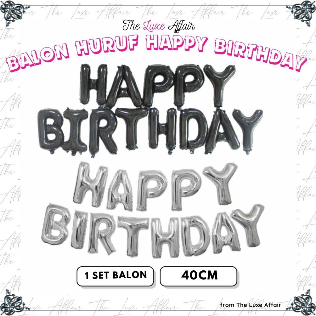Jual Balon Huruf Set Happy Birthday Ulang Tahun Balon Ultah Ultang ...