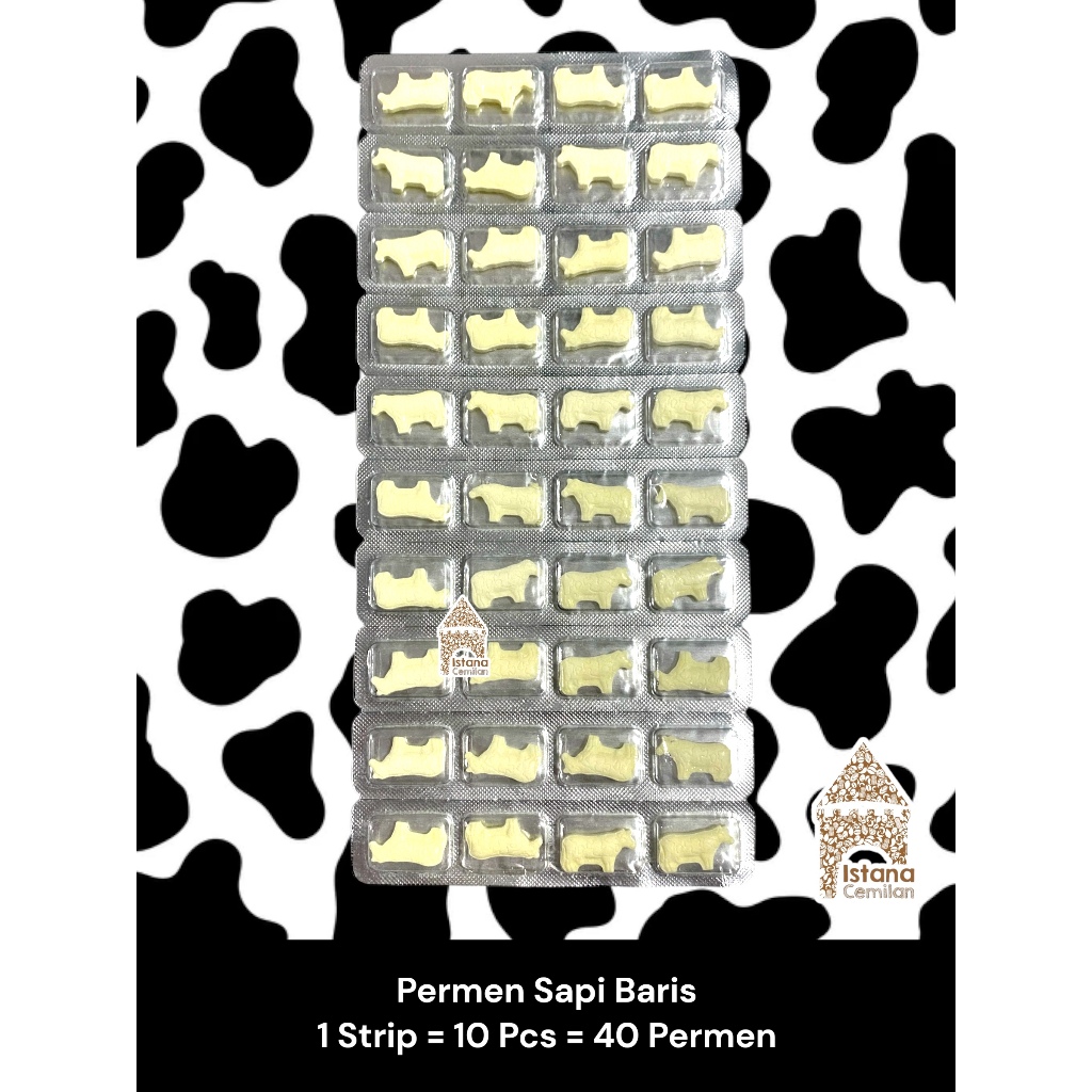Jual Permen Sapi Baris 1 Strip (isi 40 pcs) | Shopee Indonesia
