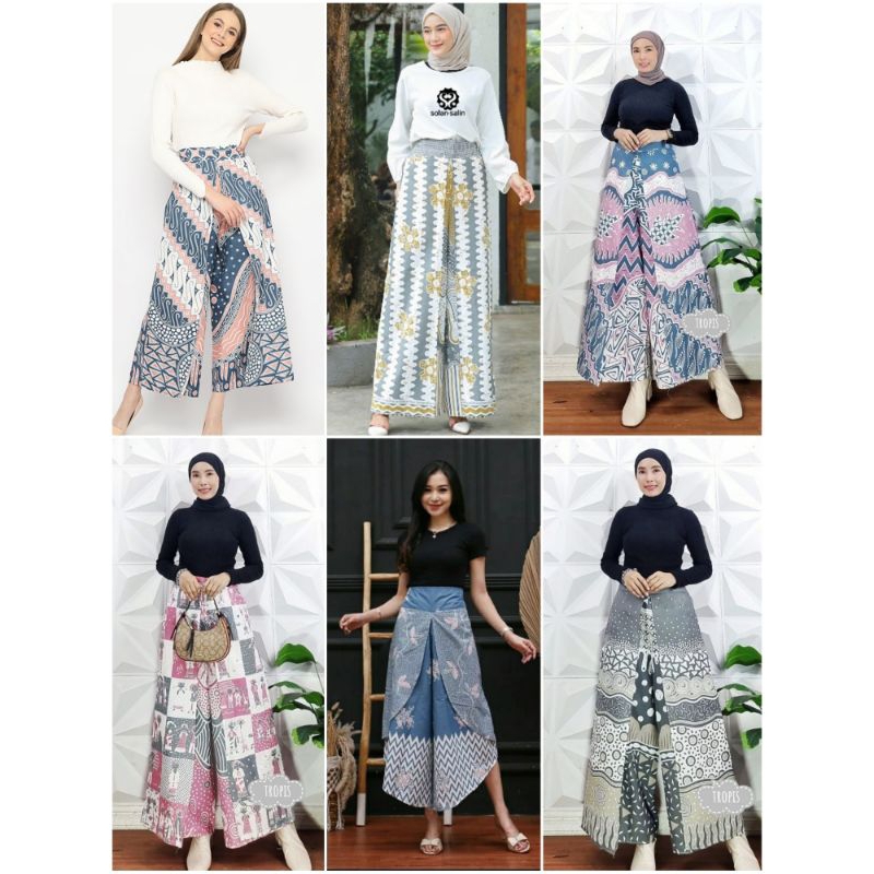 Jual CELANA BATIK Wanita KULOT Perempuan Katun Premium Motif Terbaru ...