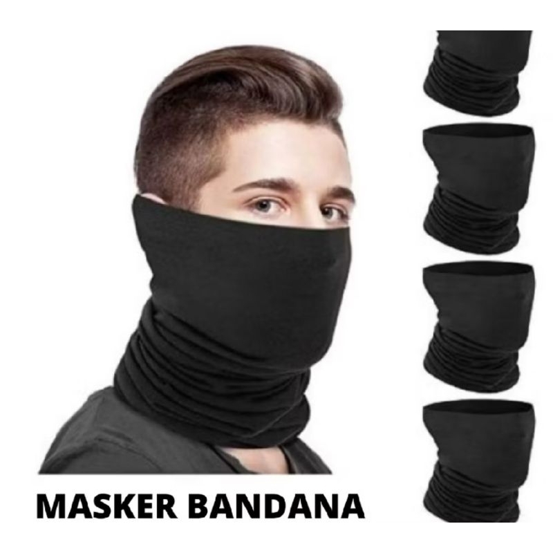 Jual Masker BUFF Hitam Polos Multifungsi | Shopee Indonesia