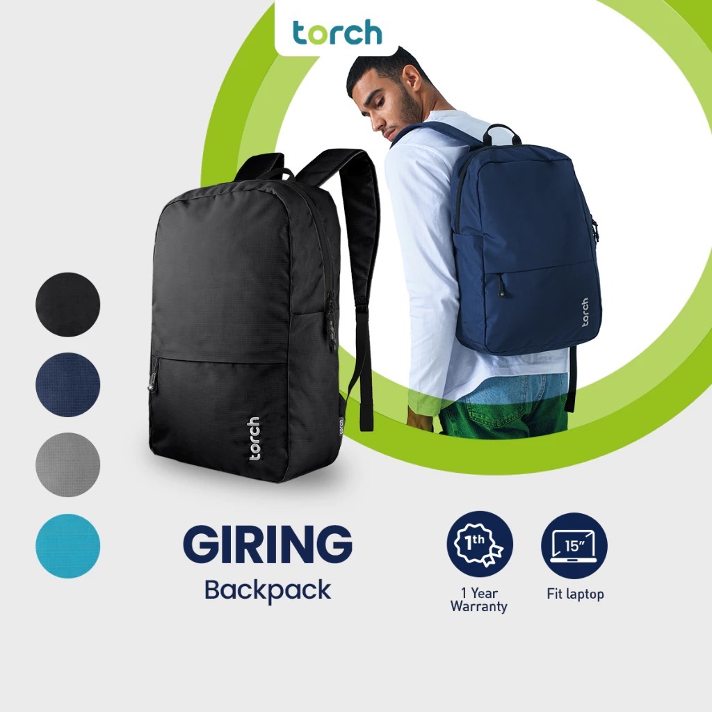 Jual TORCH Giring Backpack Laptop Simple Casual Tas Ransel Kerja Kuliah ...