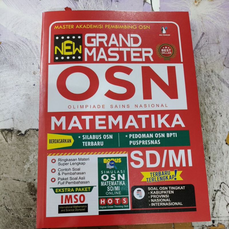 Jual ORIGINAL NEW GRAND MASTER OSN OLIMPIADE SAINS NASIONAL MATEMATIKA SD MI TERBARU TERLENGKAP ...