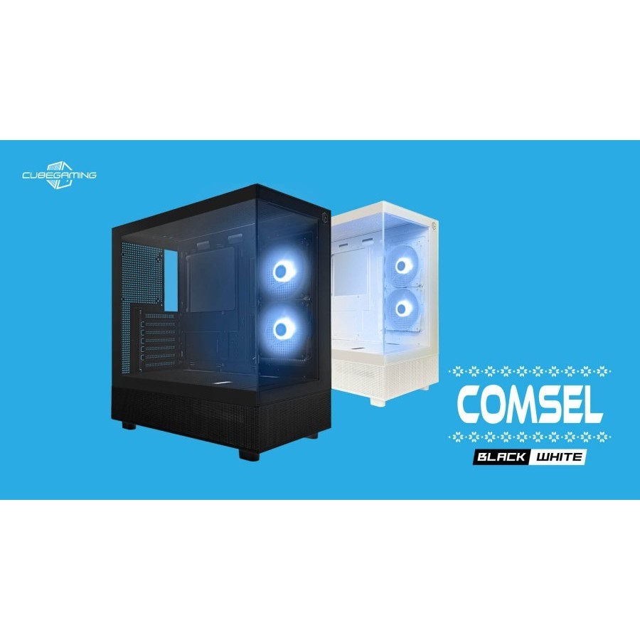 Jual Casing PC Cube Gaming COMSEL ATX Include 3 Fan ARGB | Shopee Indonesia