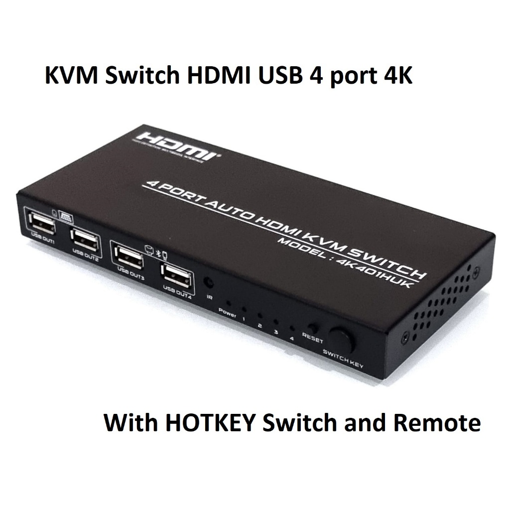 Jual KVM Switch HDMI USB 4K Hotkey Sharing PC Laptop Monitor Keyboard ...