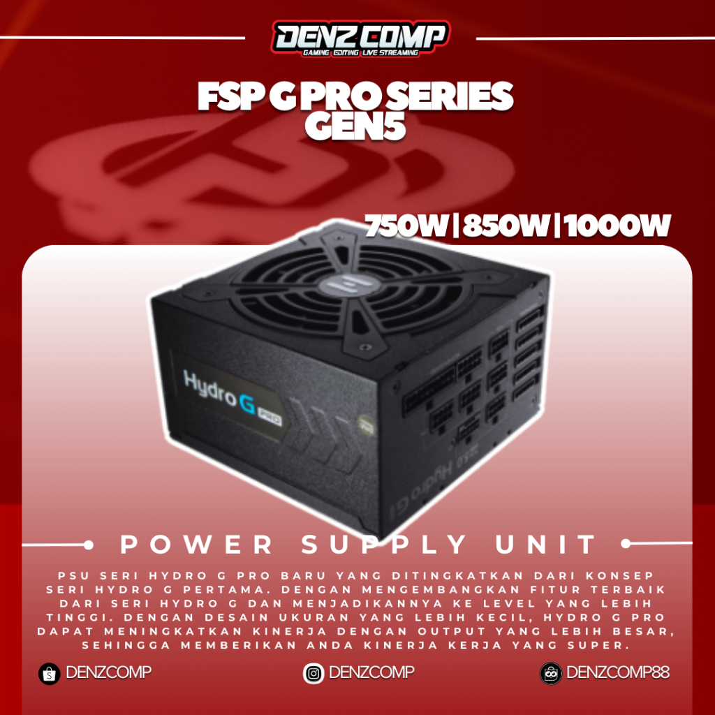 Jual POWER SUPPLY FSP HYDRO G PRO 1000W 80+ GOLD ATX3.0 GEN5 | Shopee Indonesia