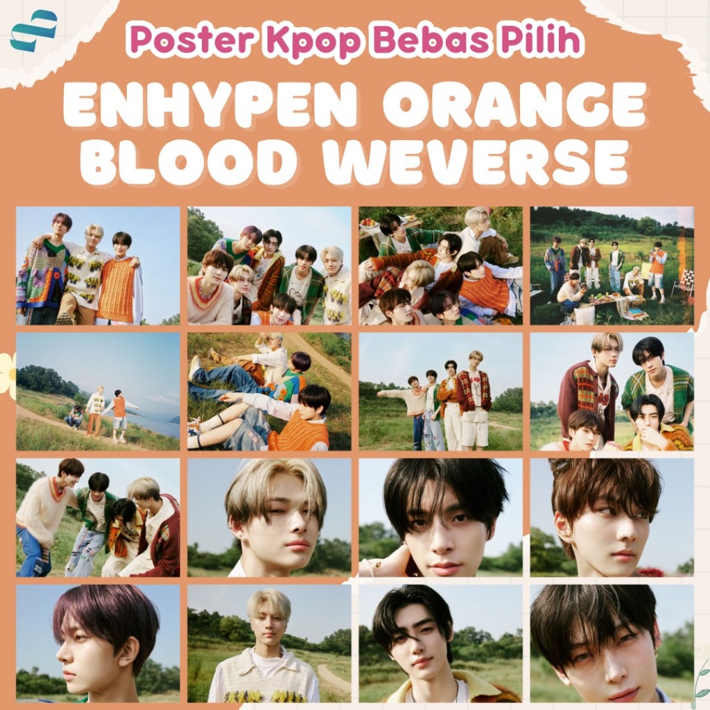 Jual Poster ENHYPEN ORANGE BLOOD Weverse (Part 1) - Poster Kpop A4 A5 ...