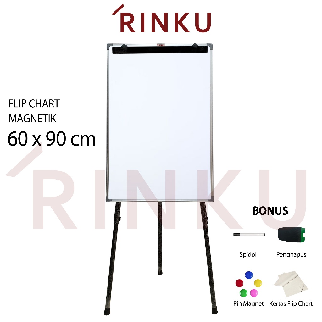 Jual Flip Chart / Flipchart Papan Tulis Magnetik Rinku 60x90 cm ...