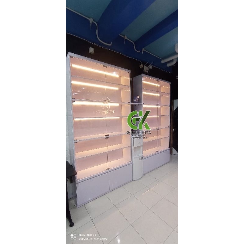 Jual Rak display Kosmetik bongkar pasang (custom jong yanti) tanpa kaca ...