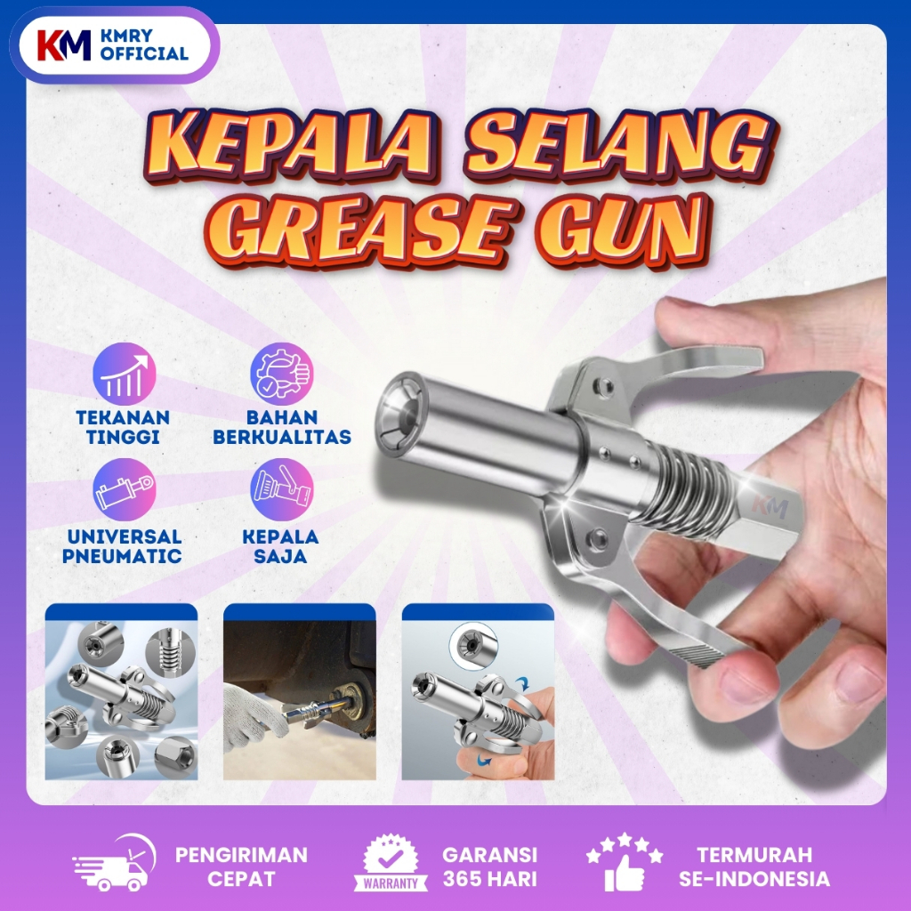 Jual KMRY Kepala Selang Grease Gun Jepit Penjepit Nepel Stempet Coupler ...