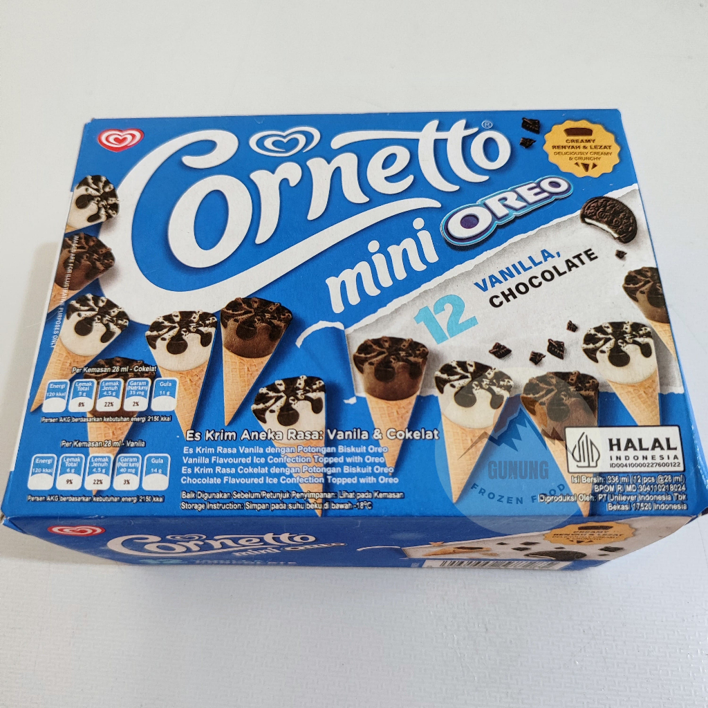 Jual Wall's Cornetto Mini Oreo isi 12 | Shopee Indonesia