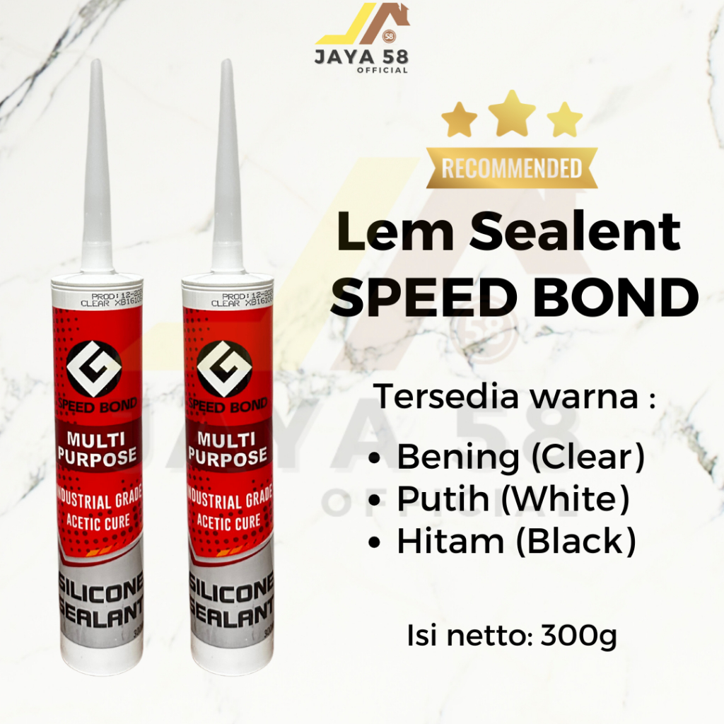 Jual Lem Sealent Lem Silicone Silikon Lem Botol Kaca Clear SPEED BOND ...