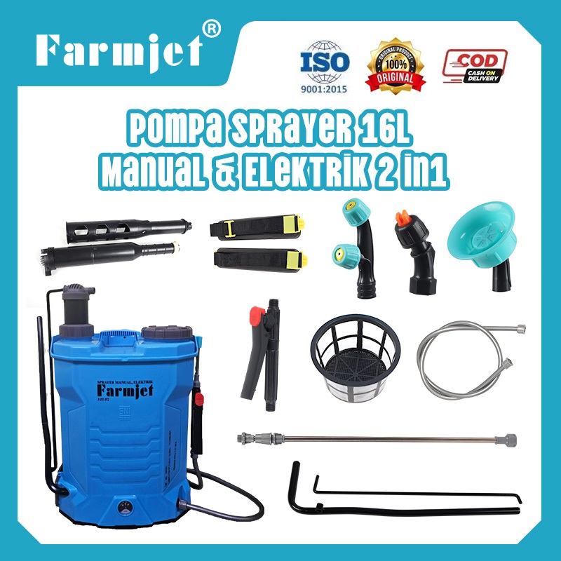 Jual Alat Semprot Pertanian Tanaman, Farmjet Sprayer 16L Manual ...