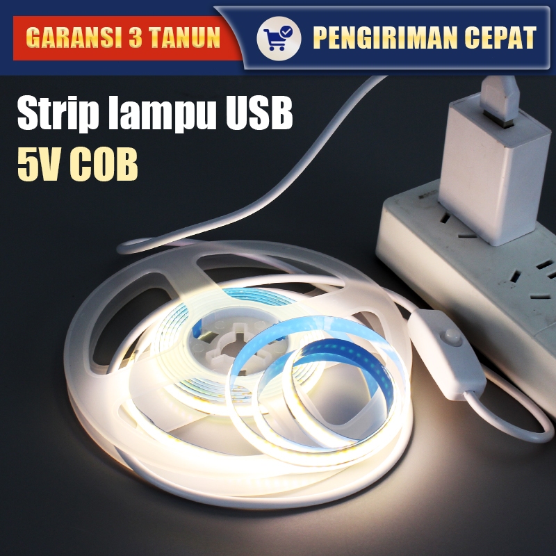 Jual Lampu LED Strip COB 5V USB Dekorasi Ruang TV Putih Hangat USB ...