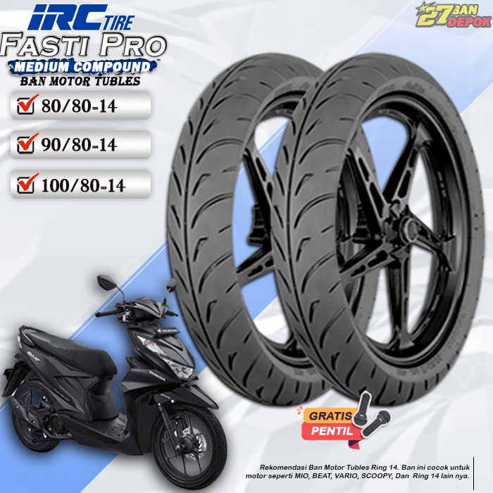 Jual BAN TUBLES MOTOR MATIC BEAT VARIO SCOOPY BAN TUBELESS IRC FASTI ...