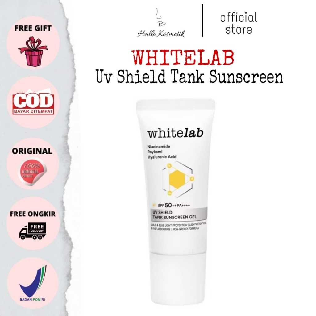 Jual WHITELAB UV Shield Tank Sunscreen Gel SPF 50++ PA++++ (30gr ...