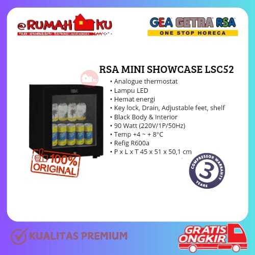 Jual SHOWCASE MINI RSA LSC52 52LITER /SHOWCASE 52LITER /SHOWCASE RSA ...
