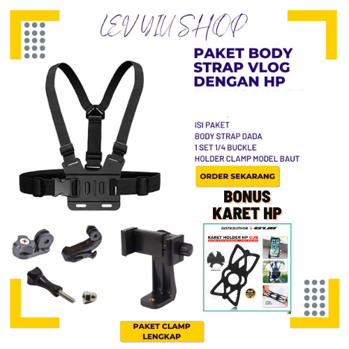 Jual Chest Strap Hp With Holder Smartphone Universal Untuk Motovlog ...